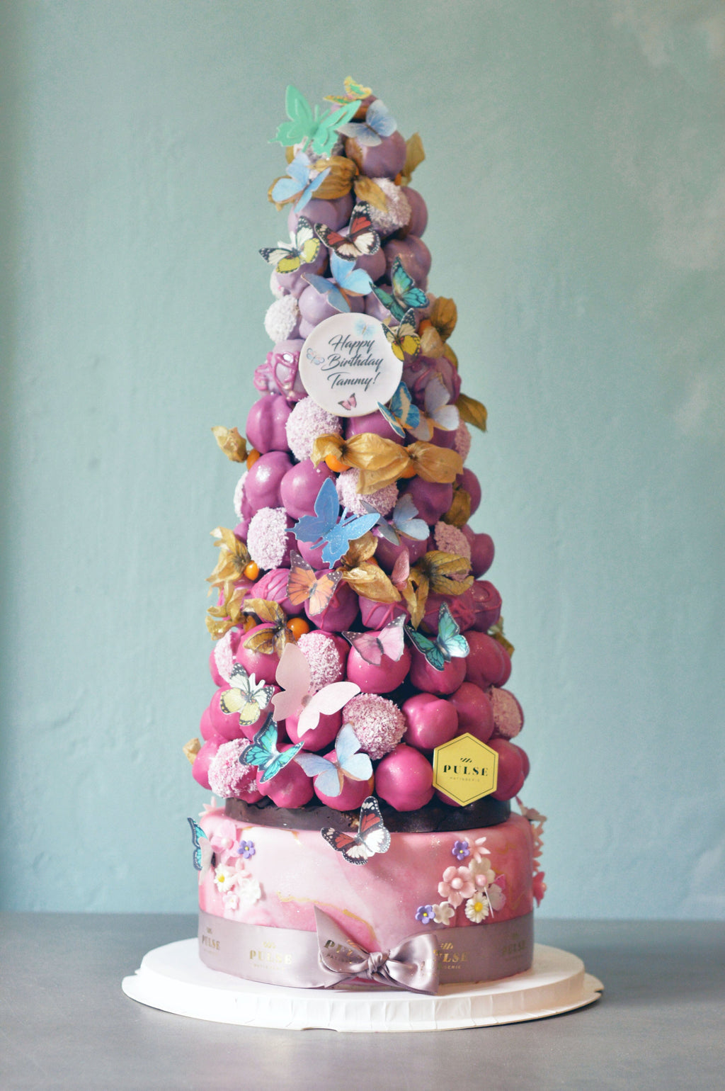 Flutter Away Tower & Cake– Pulse Patisserie